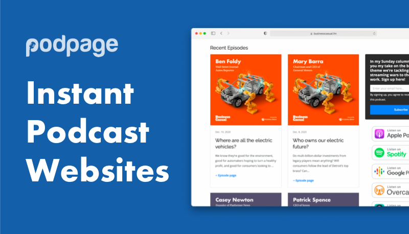 Build a beautiful podcast website in 5 minutes - Website builder for ...
